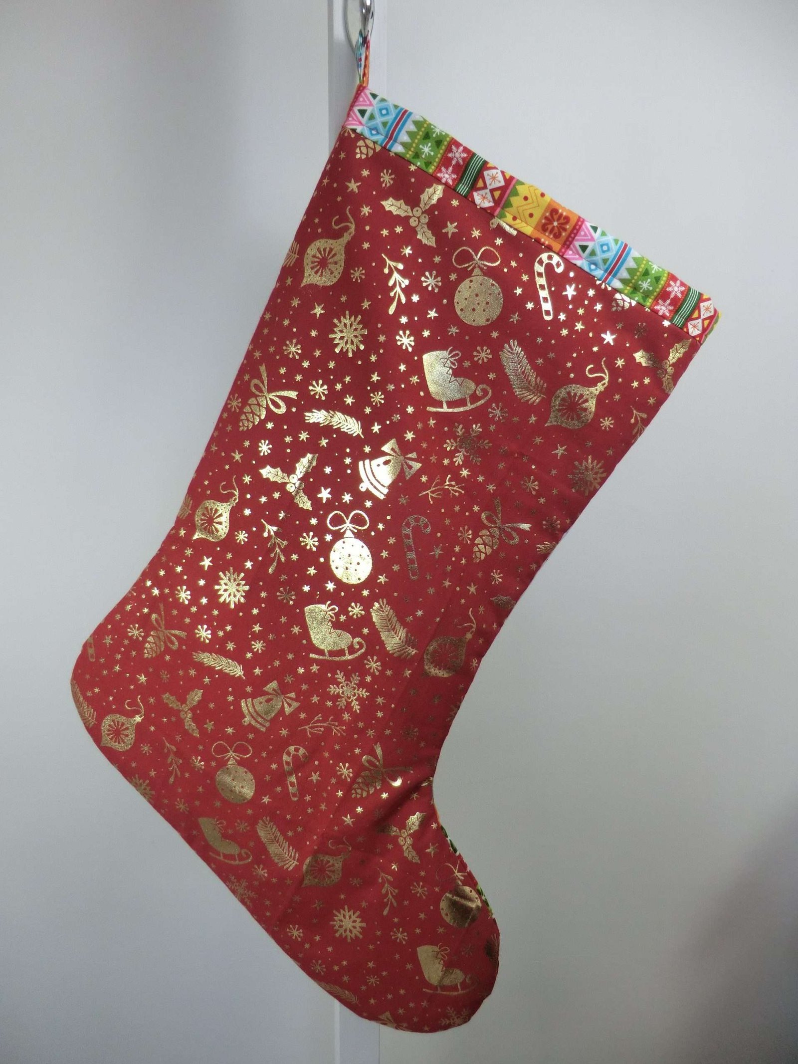 Christmas Stocking with Snowmen - Rose Tree Crafts